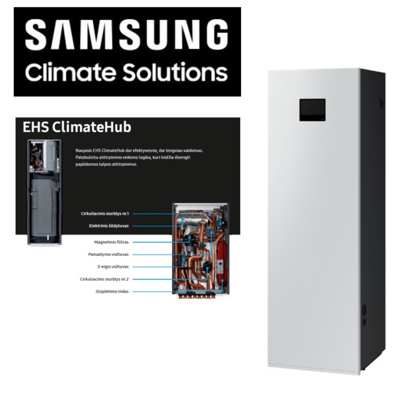 SAMSUNG ClimateHub SPLIT R32 12,5-16kW Galingumas 12 kW